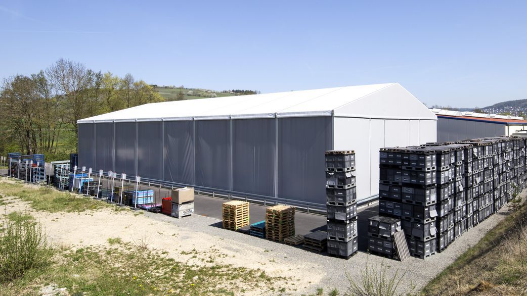 Temporary building - 136 - HALTEC - steel / steel framing / storage