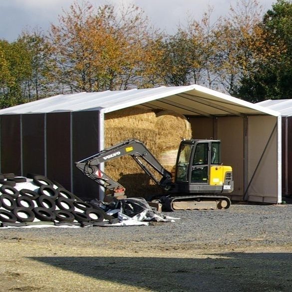 Rectangular marquee tent - 042 - HALTEC - PVC / steel / brown