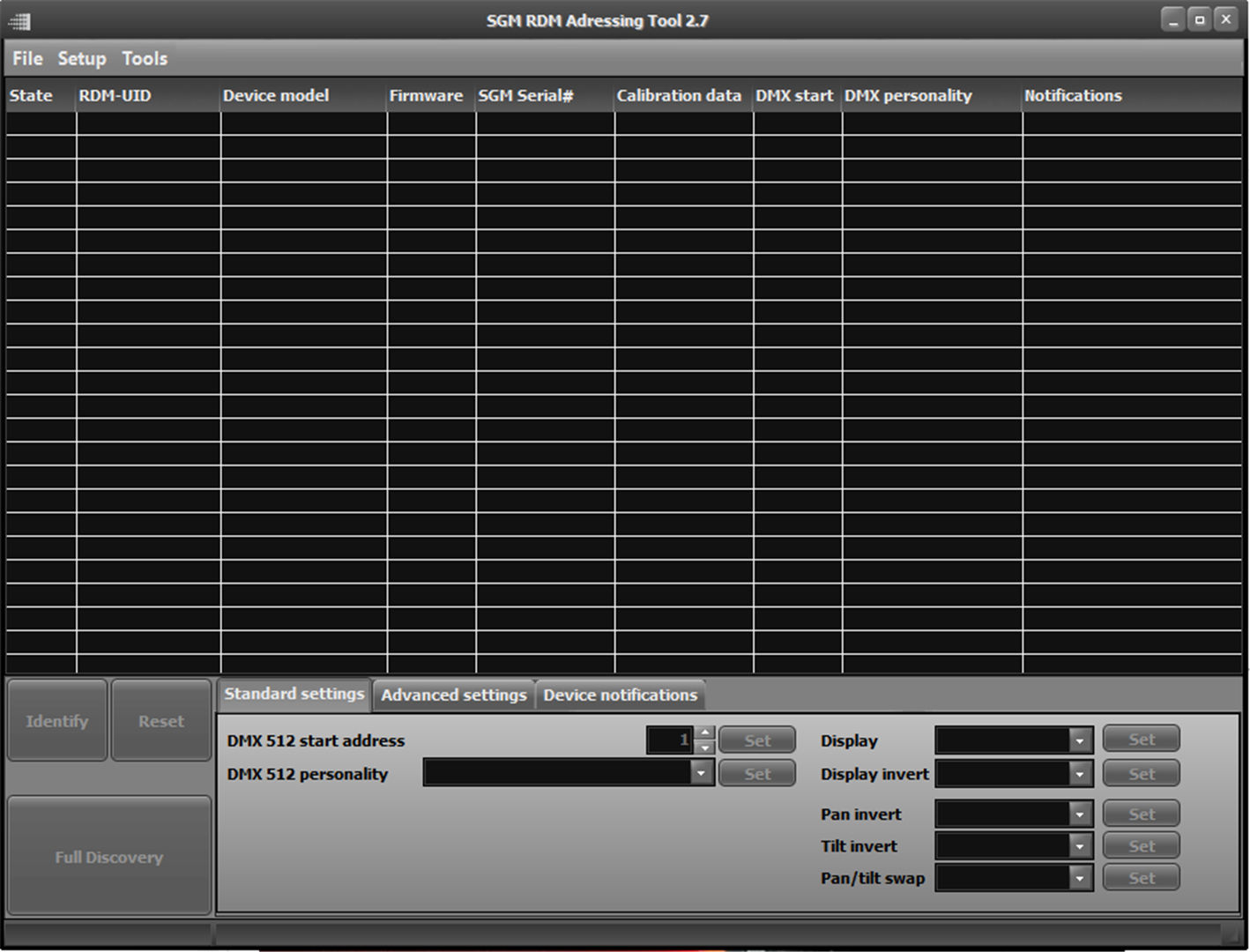 Management software - RDM - SGM Light