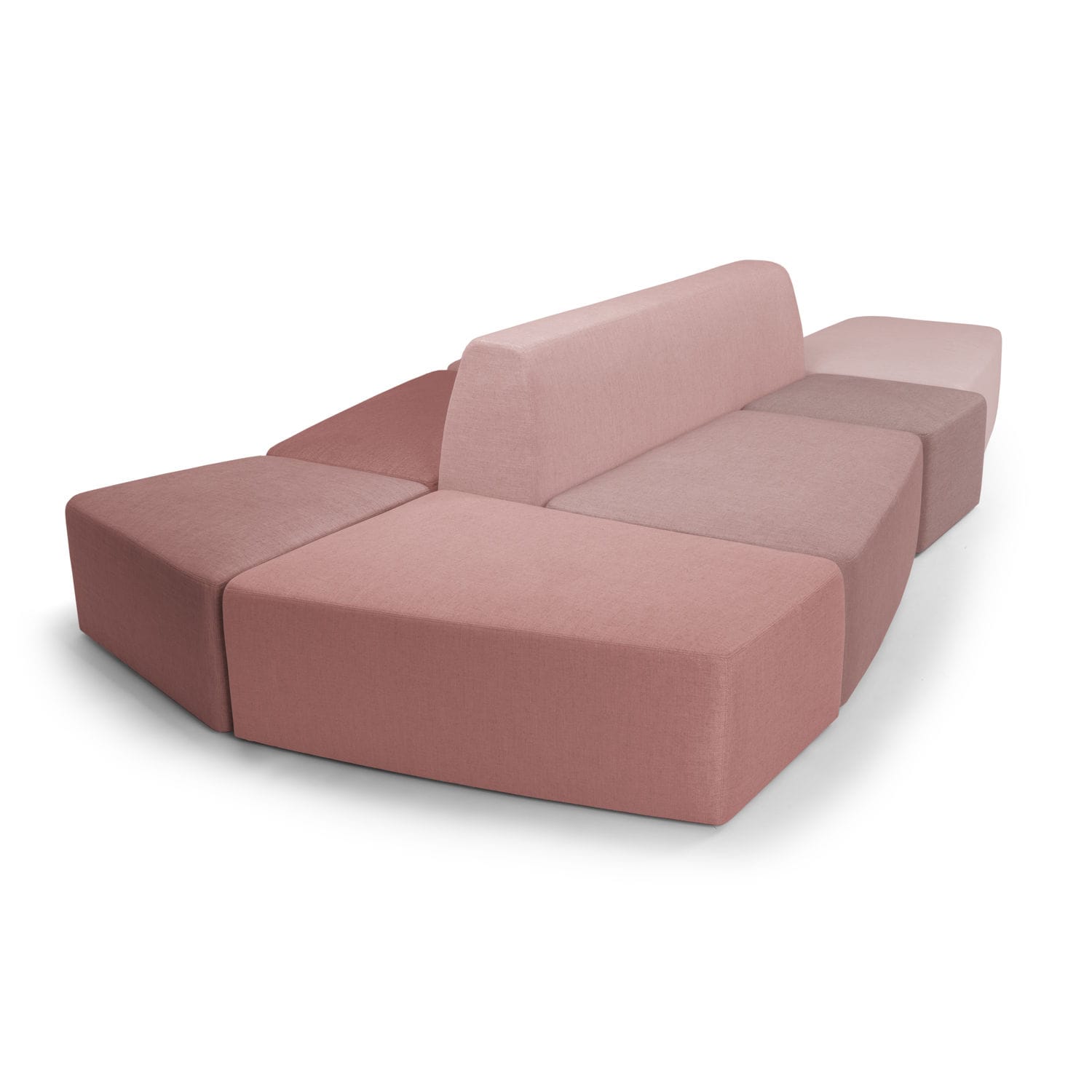 Contemporary ottoman - STONE - True Design srl - fabric / wooden / foam