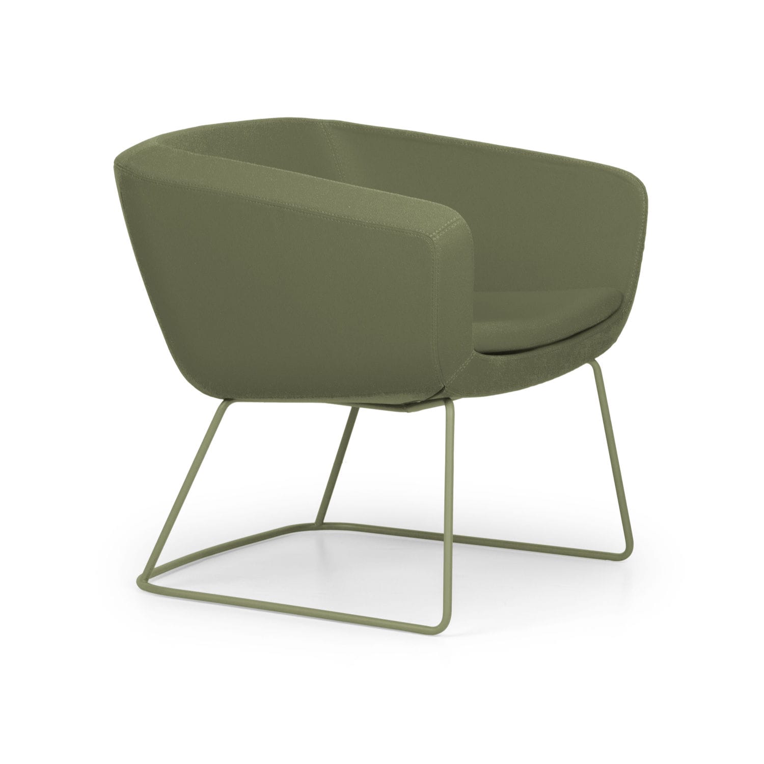 Contemporary visitor armchair - ARCA - True Design srl - fabric ...