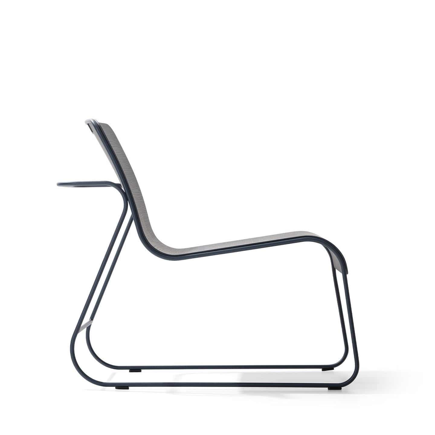 Contemporary lounge chair - FLOW - True Design srl - plywood / steel ...