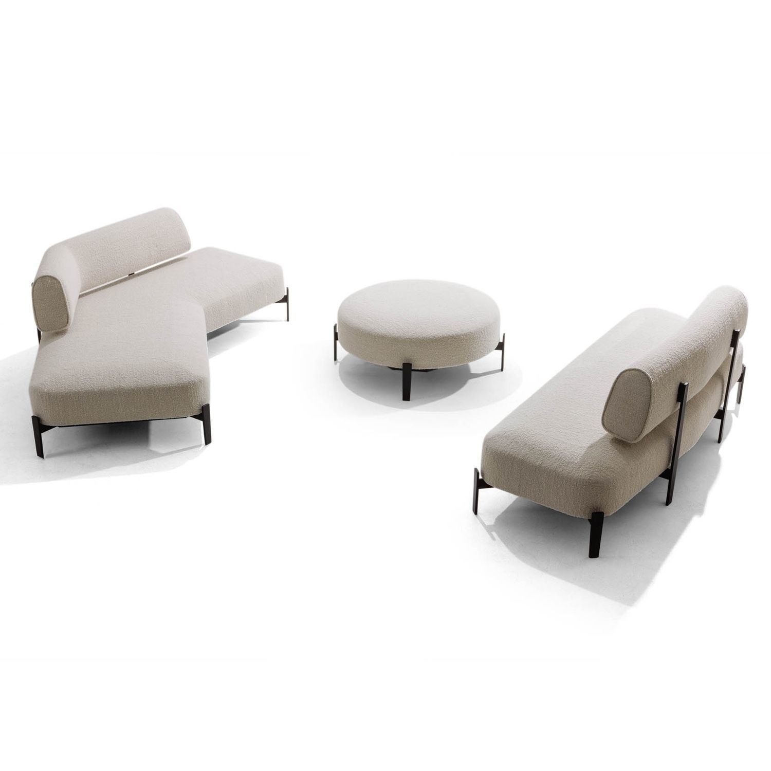 Contemporary bench - OSCAR - True Design srl - fabric / without ...