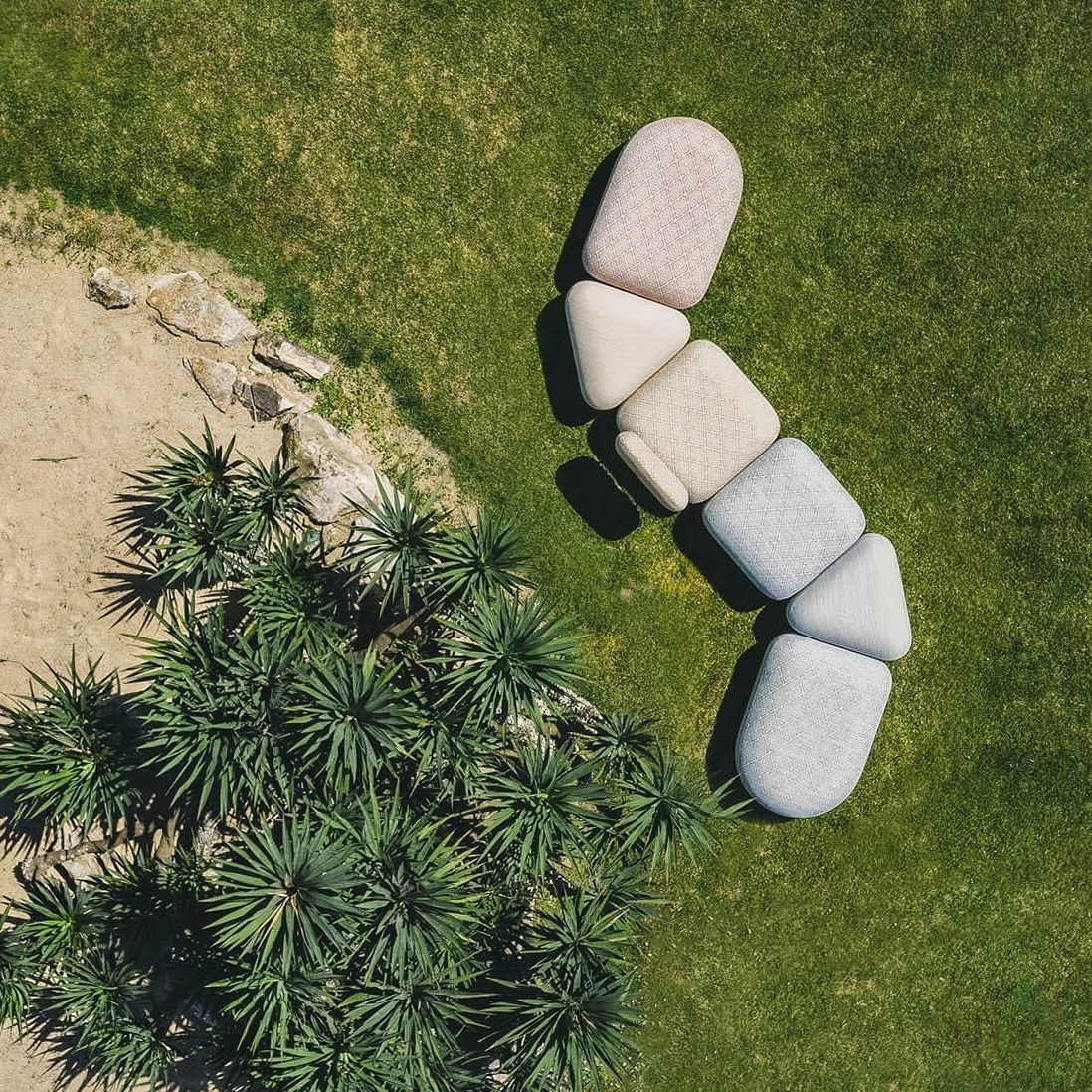 Contemporary bench - CODE OUT - True Design srl - fabric / without ...