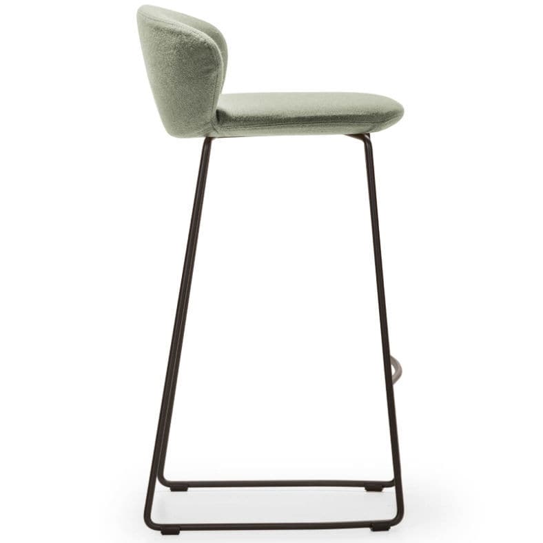 Contemporary stool - NOT - True Design srl - fabric / steel base / sled ...