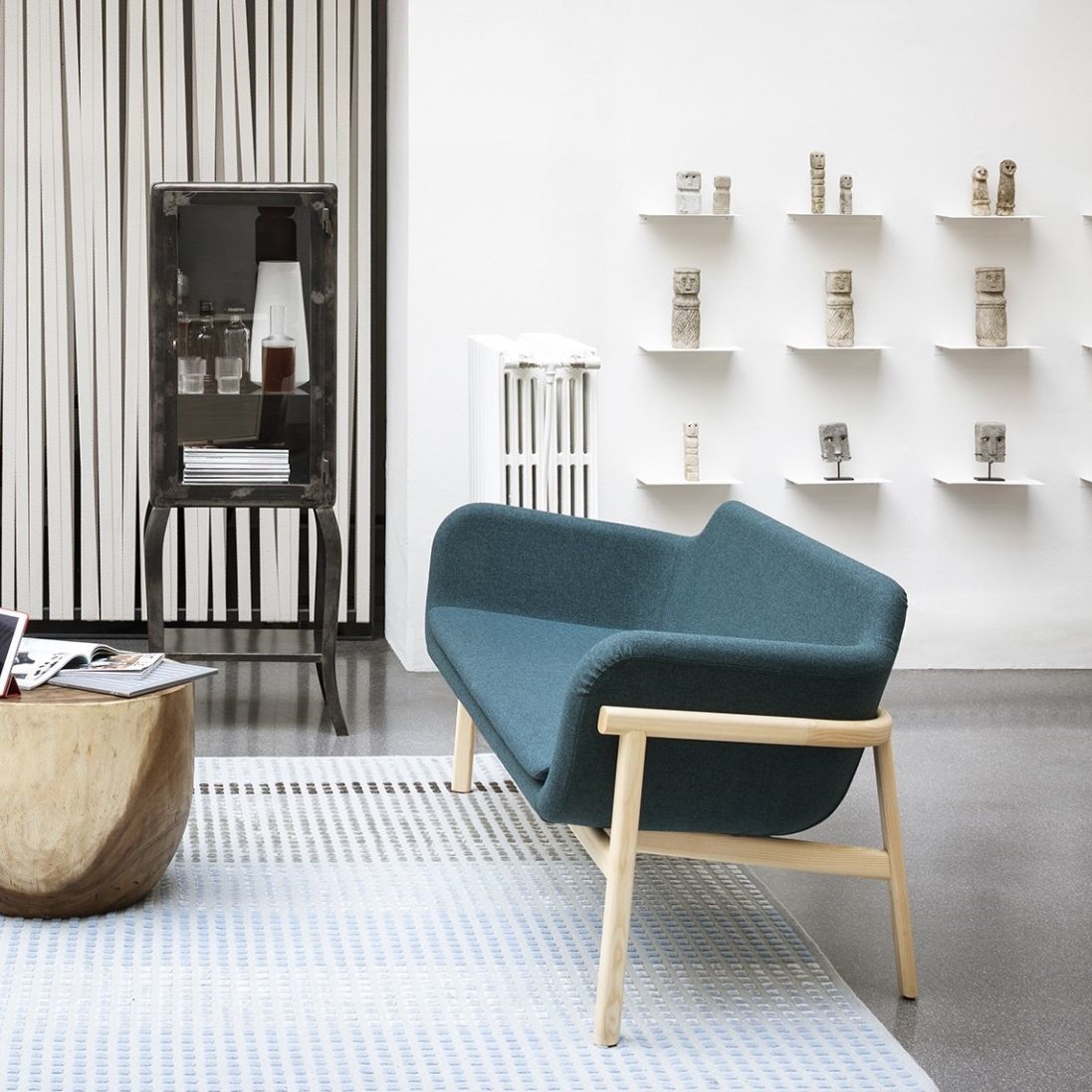 Contemporary sofa - SLIGHT - True Design srl - fabric / foam / green