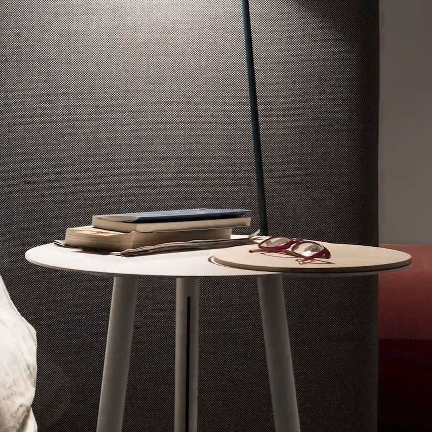 Contemporary side table - CLOUD - True Design srl - oak / walnut ...