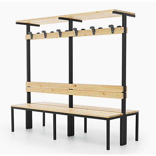 Contemporary locker room bench - PANCK - FANTIN SRL - wooden / with ...