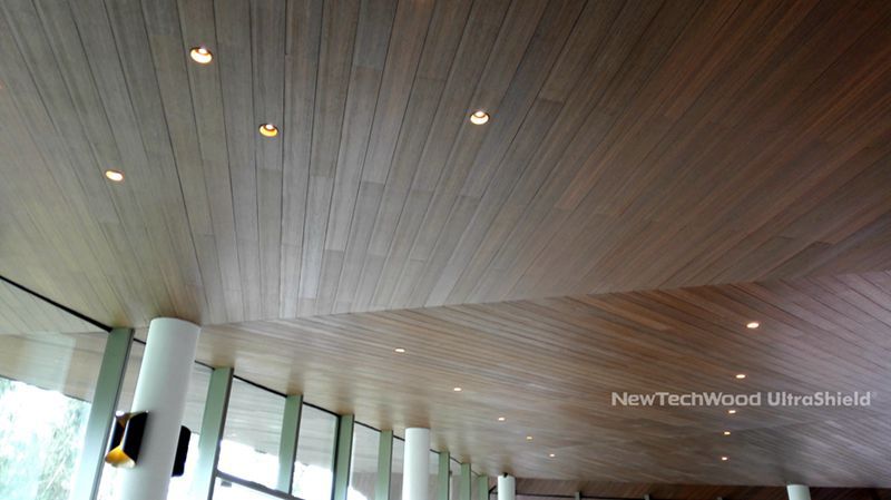Wooden suspended ceiling - ULTRASHIELD® - newtechwood - strip