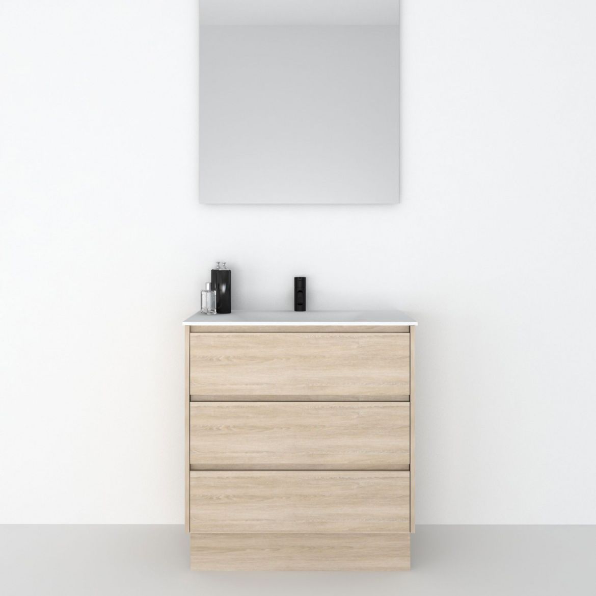 Free-standing washbasin cabinet - 80 SUELO M 3C - CODIS - wooden ...