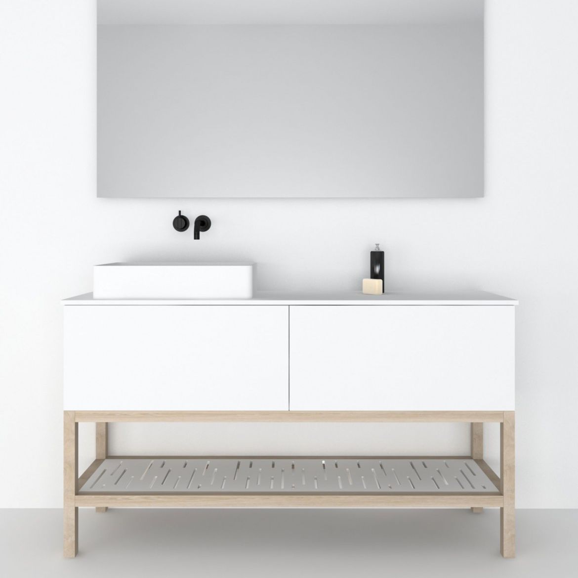 Double washbasin cabinet - 160 SOBRE L 2C - CODIS - free-standing ...