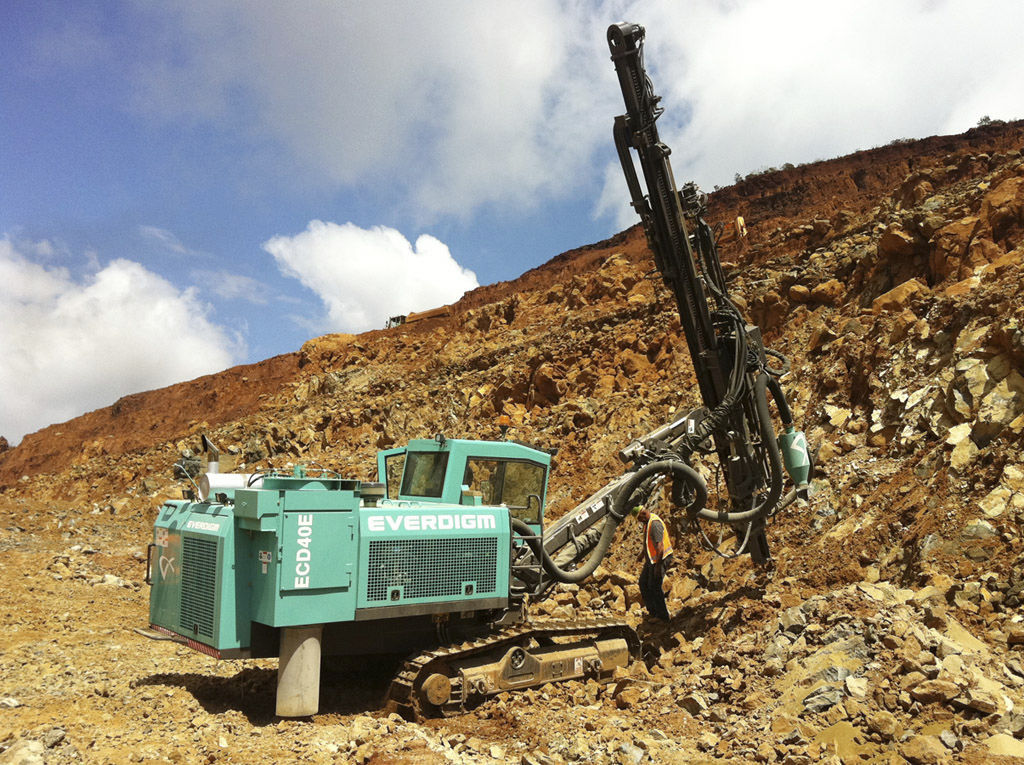 Diesel engine drilling rig - ECD40E - Everdigm Corp - electric / down ...