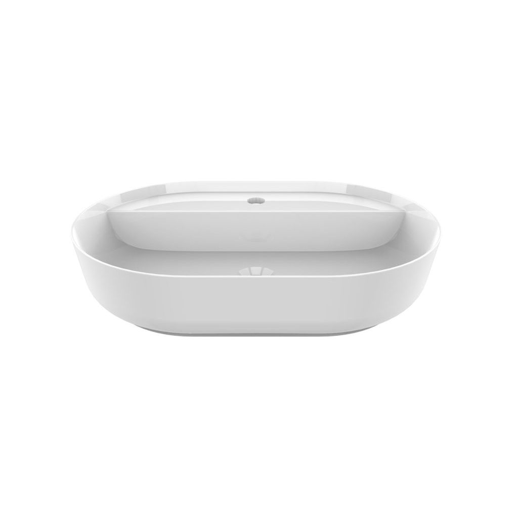Countertop washbasin - OBLONG - DECOTEC - ceramic / high-gloss / oval