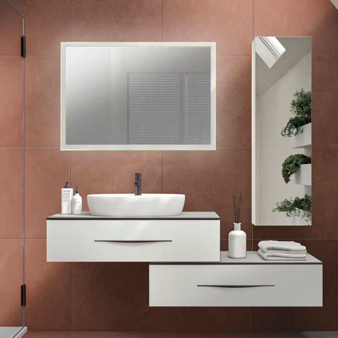Wall-mounted bathroom mirror - NARCISSE - DECOTEC - contemporary ...