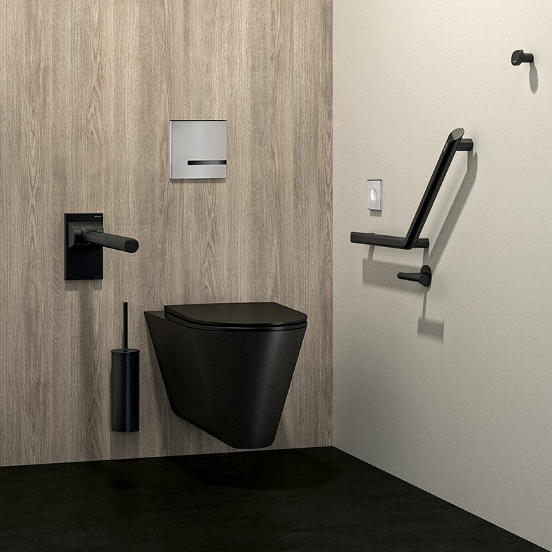 Wall-hung WC - S21 S - DELABIE - stainless steel / for public washroom ...
