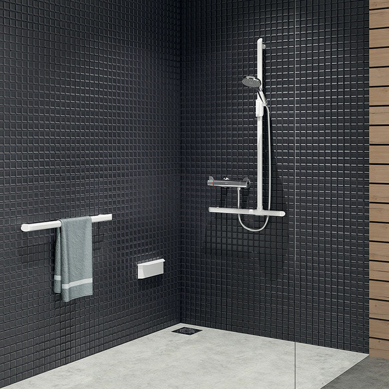 Aluminum grab bar - Be-Line® - DELABIE - straight / wall-mounted ...