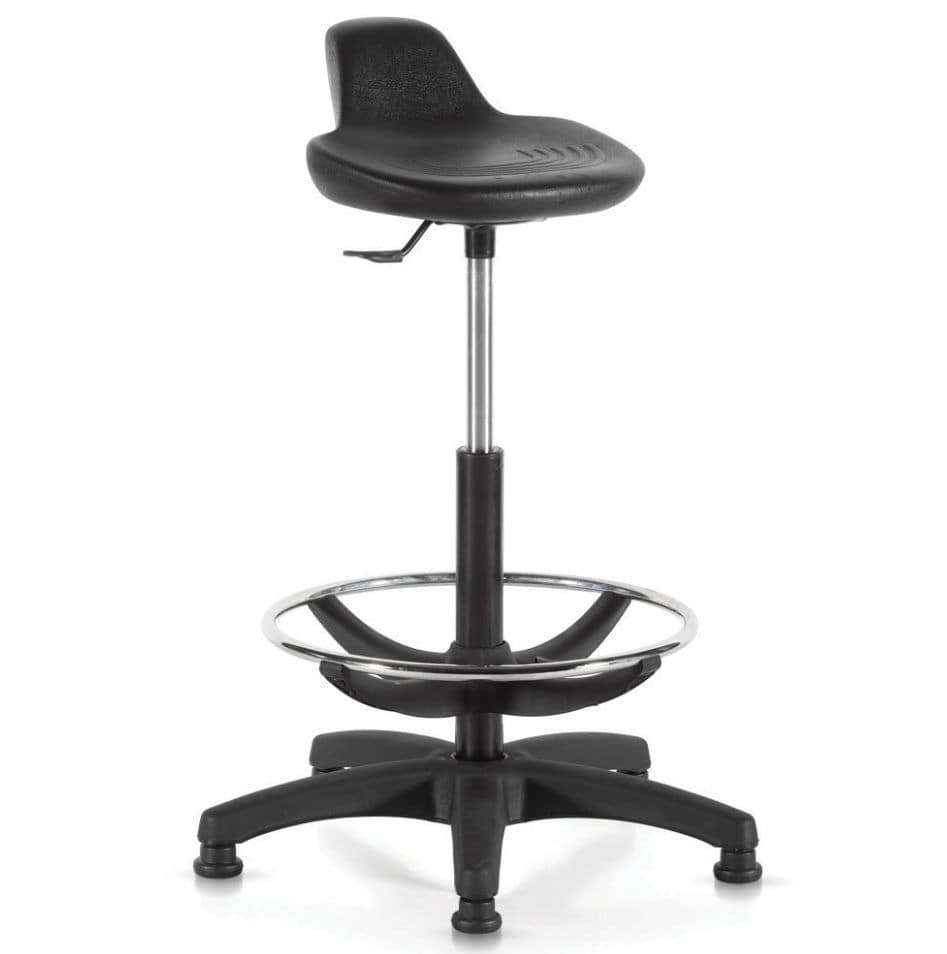 Contemporary office stool - 1757 - TECNOTELAI - polyurethane / metal ...