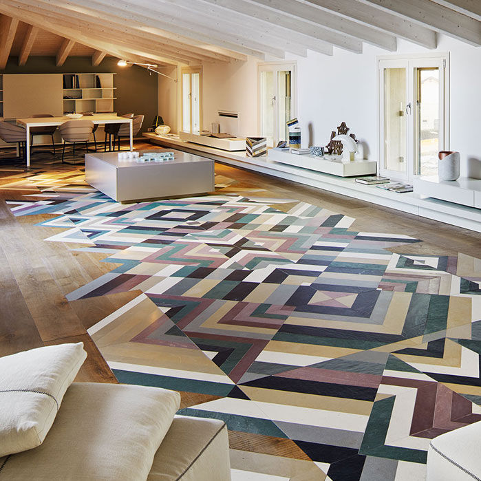 Indoor tile - MODENA - BUDRI - for floor / marble / geometric pattern