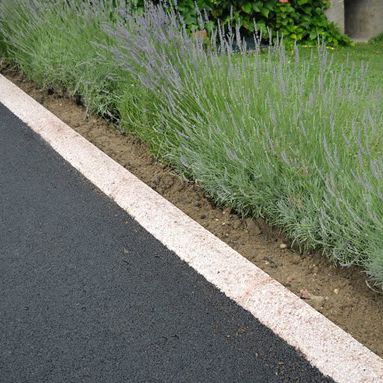 Sidewalk mountable curb - ALKERN - concrete / straight