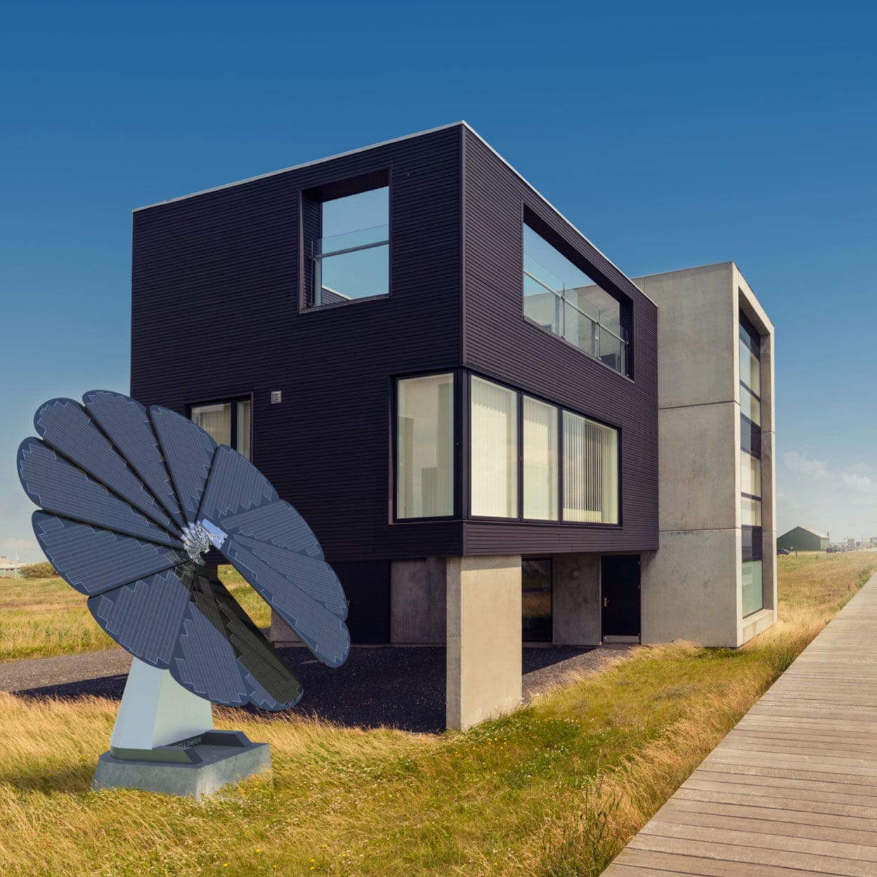 Stand-alone solar power supply system - smartflower