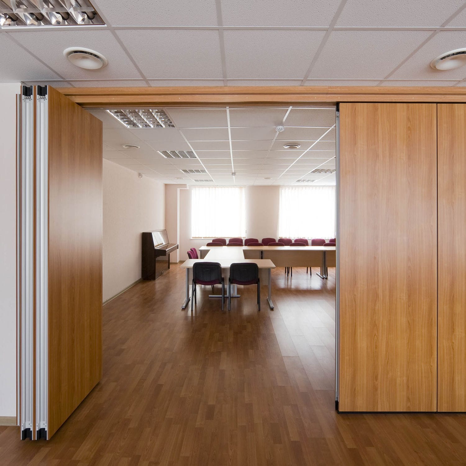 Wooden partition - ALATAR S - Wallenium - sliding and stacking ...