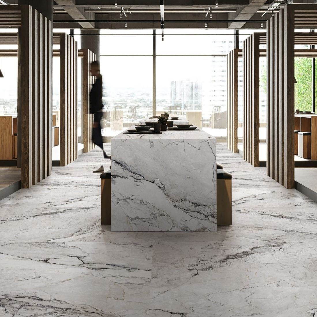 Cover decorative panel - Colorado Dunes - NEOLITH - wall-mounted / for ...