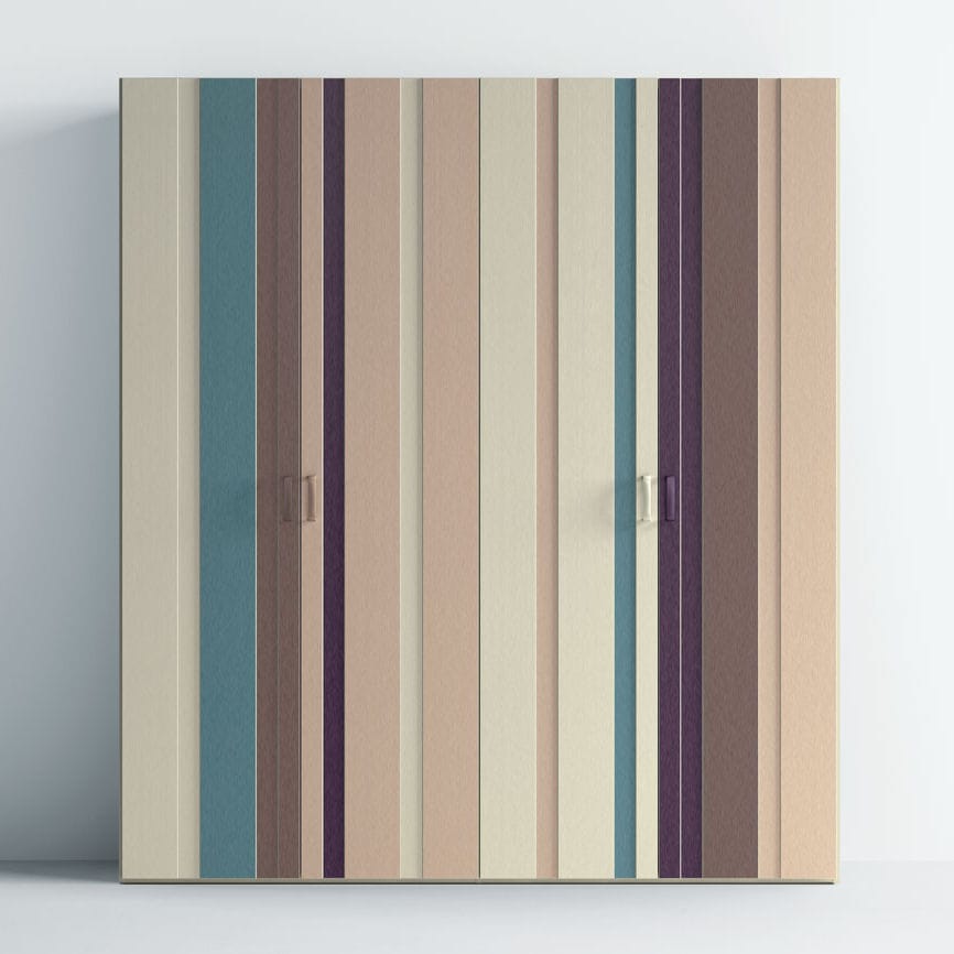 Contemporary wardrobe - AV - Lagrama - lacquered wood / with swing doors