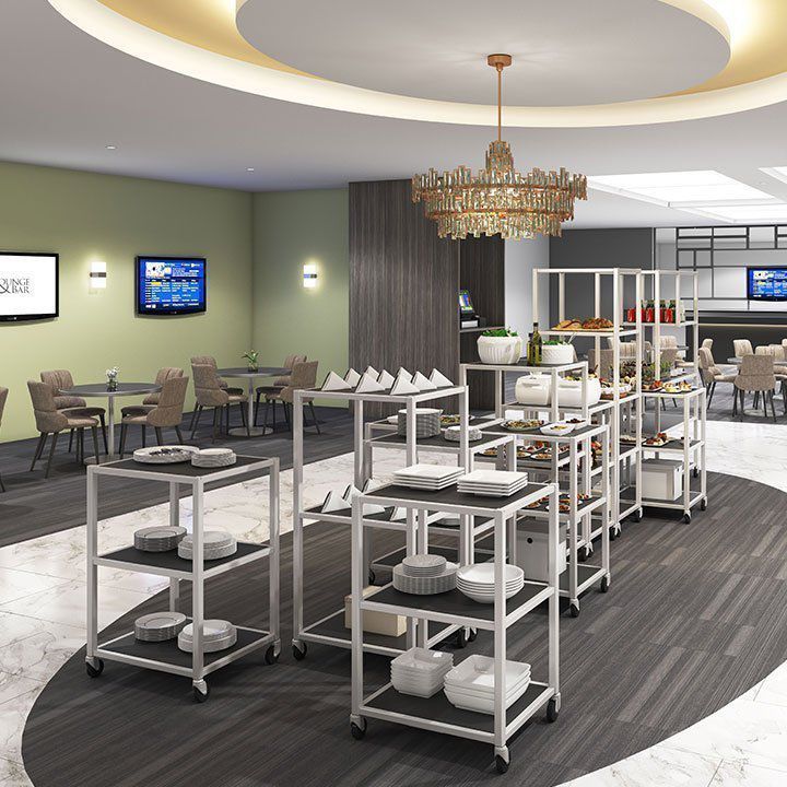 Shelf on casters - AVALON - SICO - contemporary / wood veneer / brushed ...