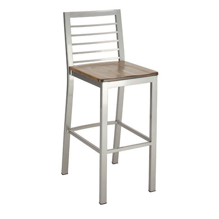 Contemporary bar stool - RONDA - SICO - wooden / vinyl / fiberglass