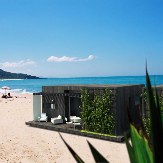 Prefab house - IL CEPPO - contemporary / with terrace / wooden