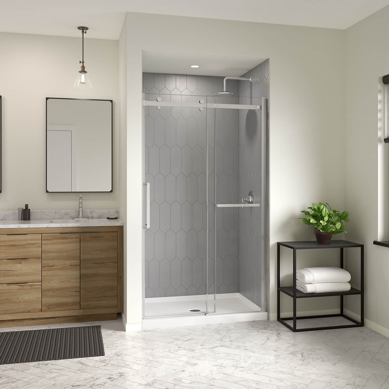 Square shower base - ICON 4832 - MAAX bathroom - raised / ceramic / home