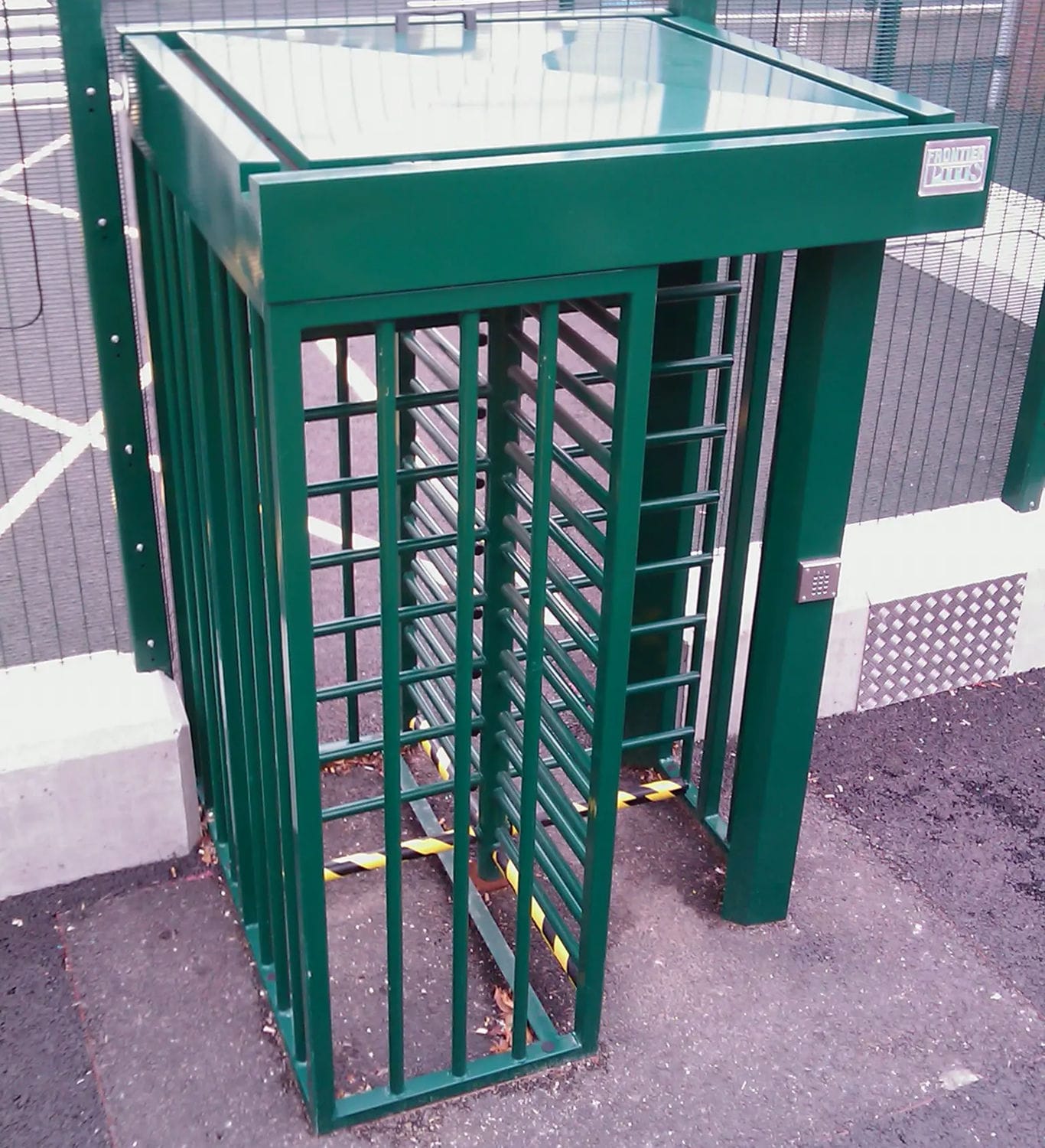 Full-height turnstile - Frontier Pitts France - stainless steel ...