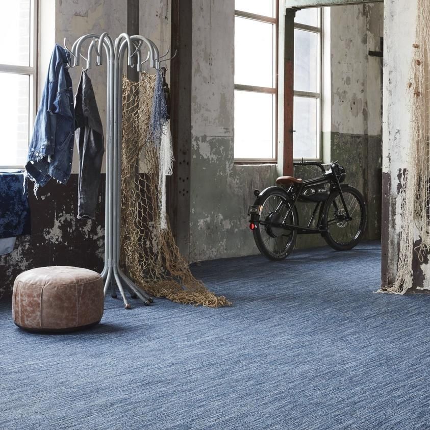 Structured carpet - DENIM - Tarkett RESIDENTIAL - synthetic / plain / gray