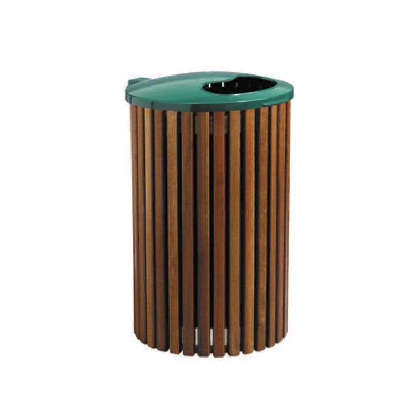 Public trash can - PARK - HUSSON INTERNATIONAL - wooden / contemporary ...