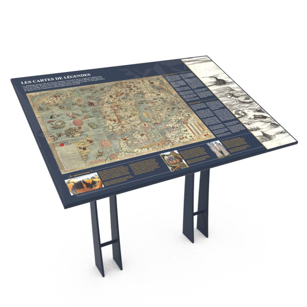 Thermo-lacquered steel orientation table - ARTCORPS - Empreinte ...