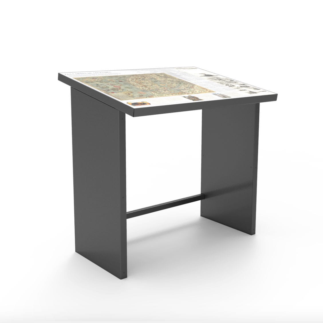 Thermo-lacquered steel orientation table - Artown - Empreinte ...