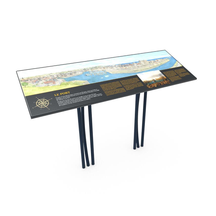 Thermo-lacquered steel orientation table - Lierre - Empreinte ...