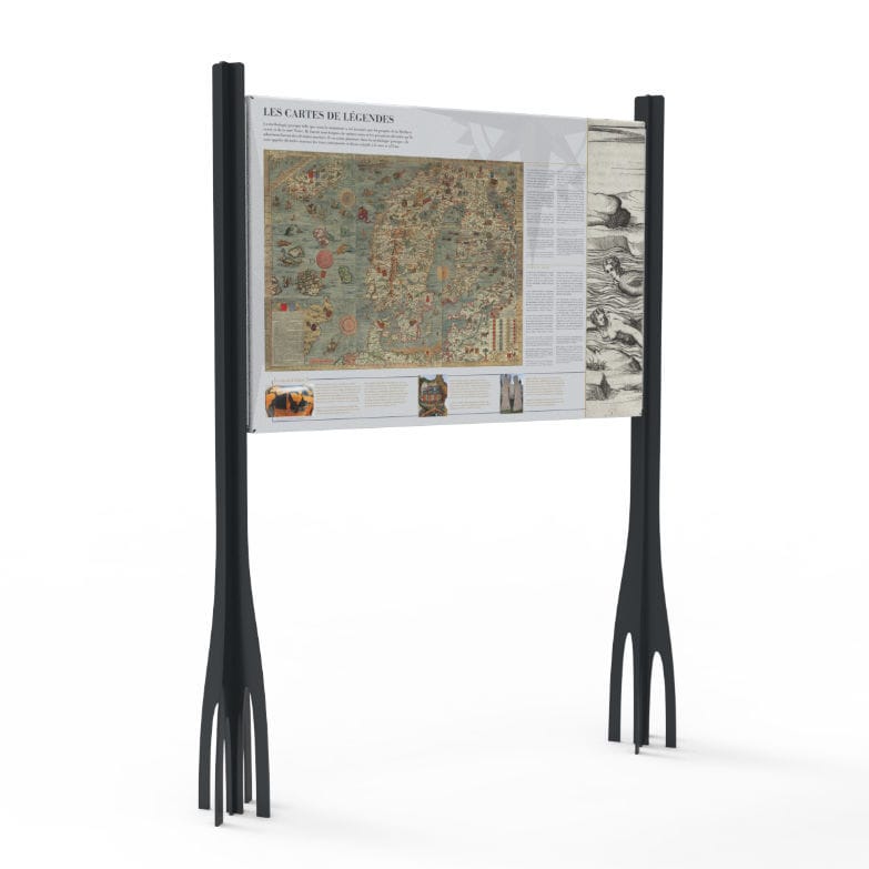 Public space information panel - Racine - Empreinte signalétique