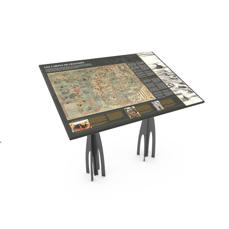 Thermo-lacquered steel orientation table - Racine - Empreinte ...