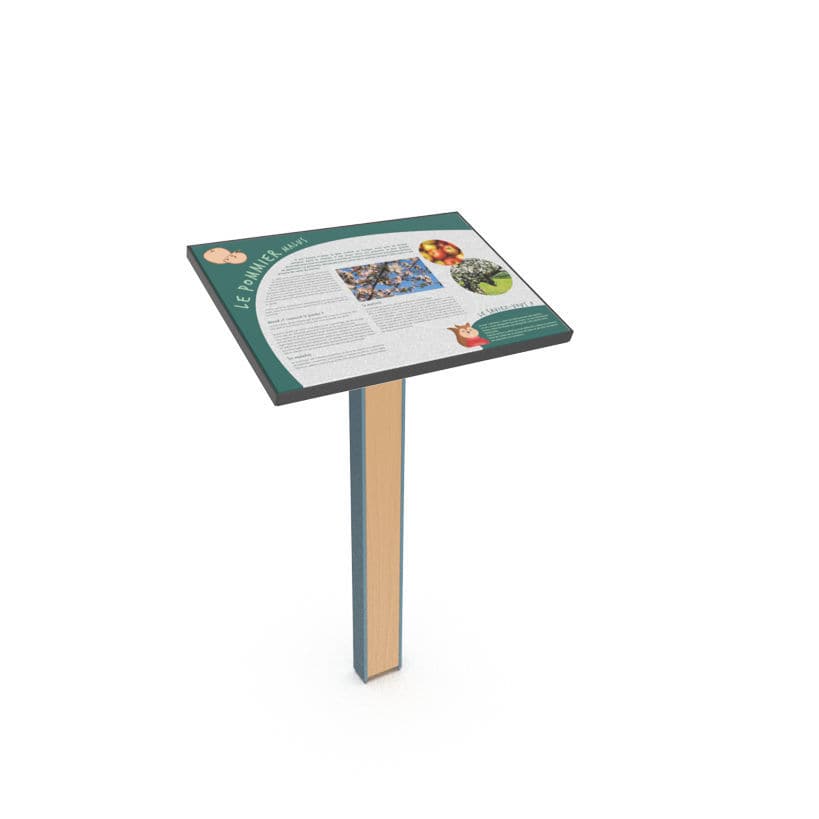 Signage lectern - ROBIN - Empreinte signalétique - outdoor / wooden ...