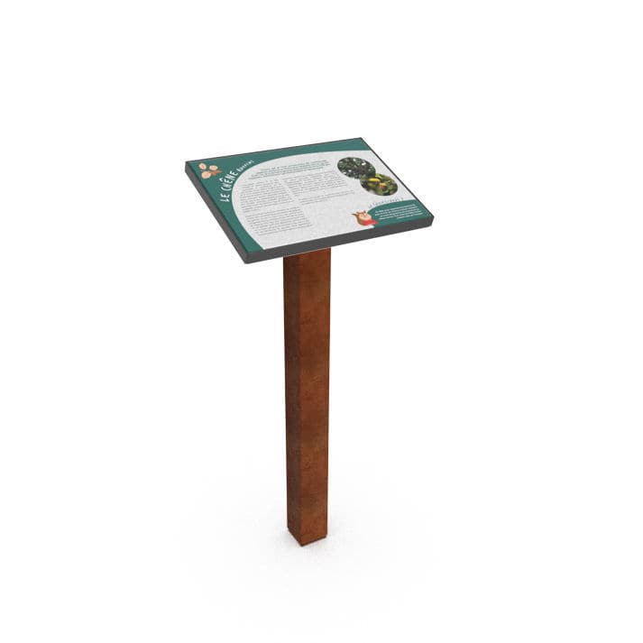 Signage lectern - CORTEX - Empreinte signalétique - outdoor / COR-TEN ...