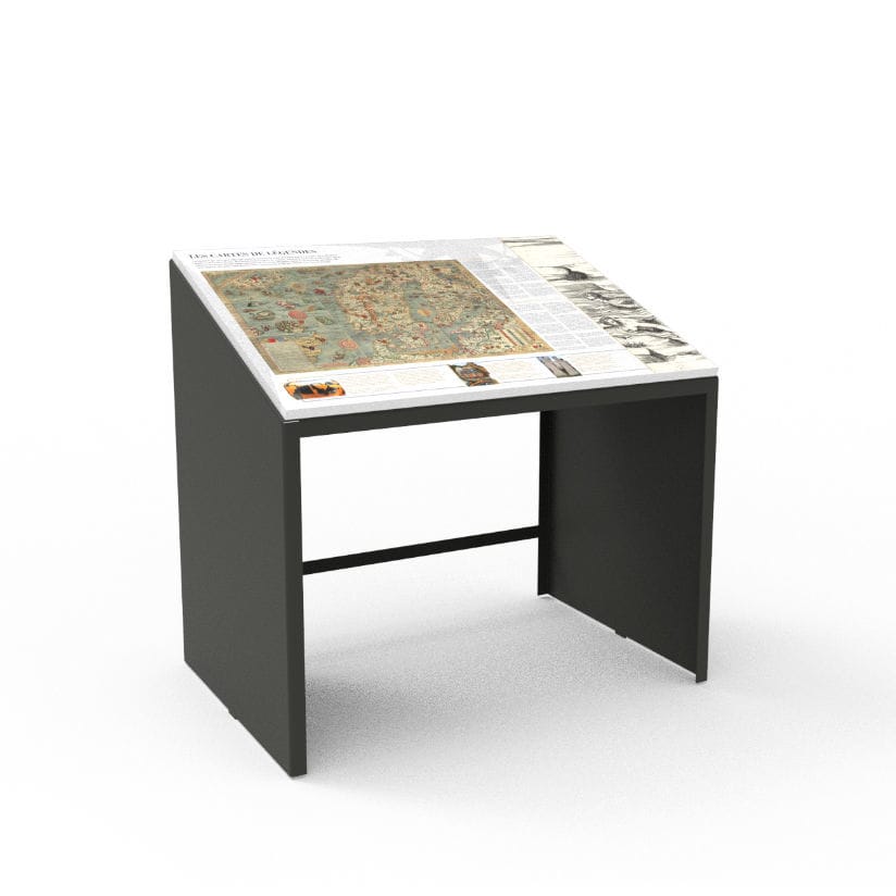 Thermo-lacquered steel orientation table - Artsteel - Empreinte ...