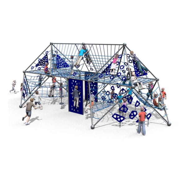 Playground climbing structure - METEOR DOUBLE W/ PLANAR - DYNAMO INDUSTRIES