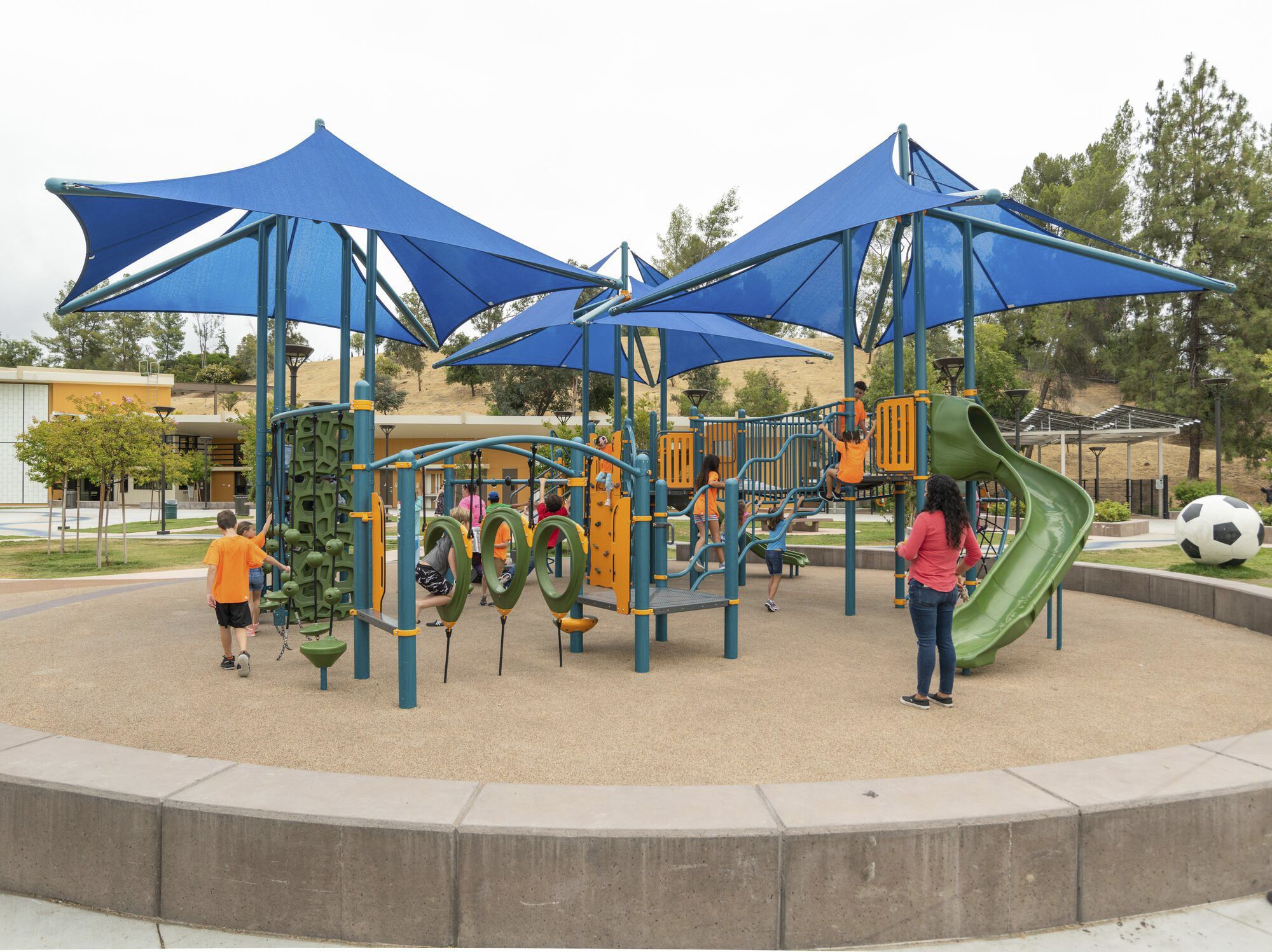 Playground structure - Design 7734 - LANDSCAPE STRUCTURES - powder ...