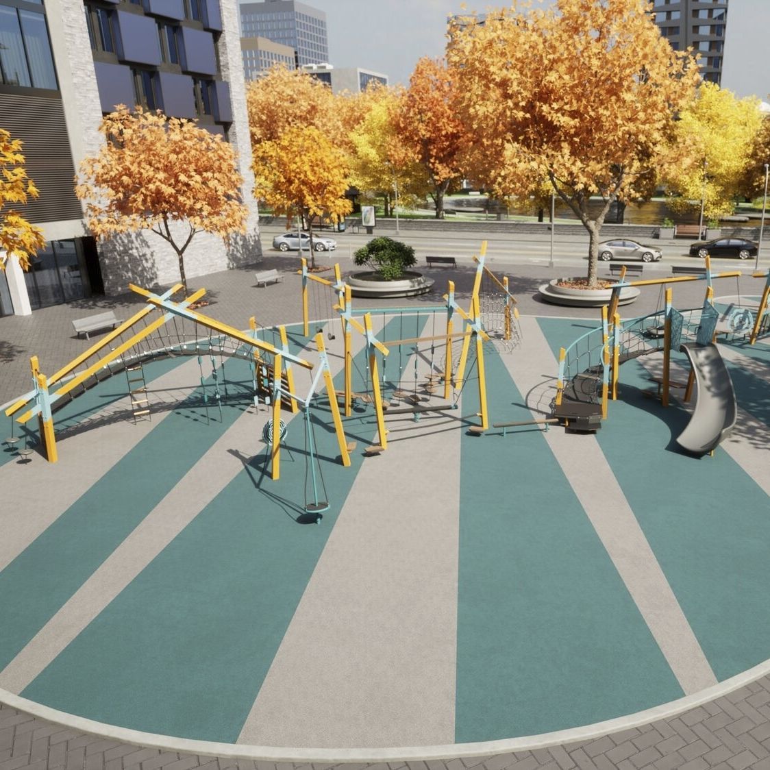 Playground structure - City Center Park Design 8103 - LANDSCAPE ...
