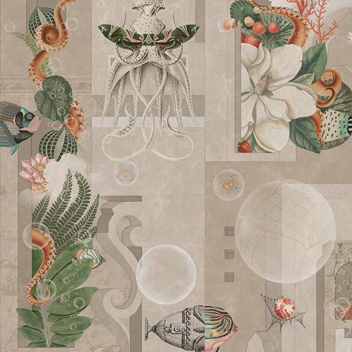 Contemporary wallpaper - GARDEN OF DREAMS SEPIA - Devon&Devon ...