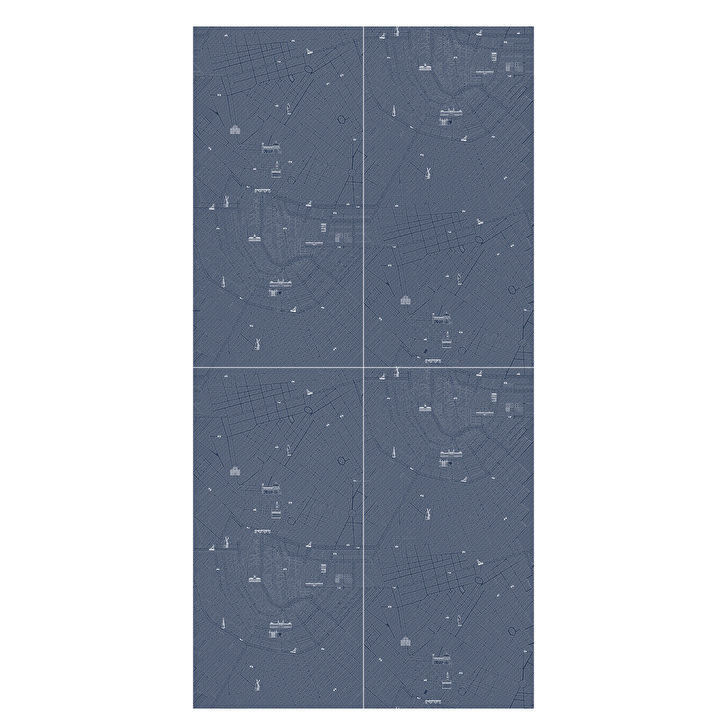 Ceramic decorative panel - SLMWURBANBLU - Devon&Devon - for interior ...