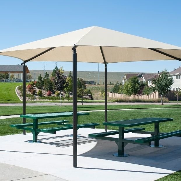 Hexagonal parasol - HIP SHADE - progressive design playgrounds - mast ...