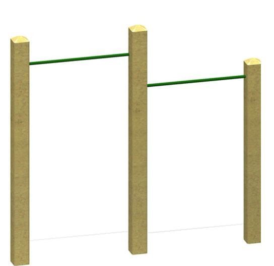 Double pull-up bar - 2 STATION CHIN UP - progressive design playgrounds ...