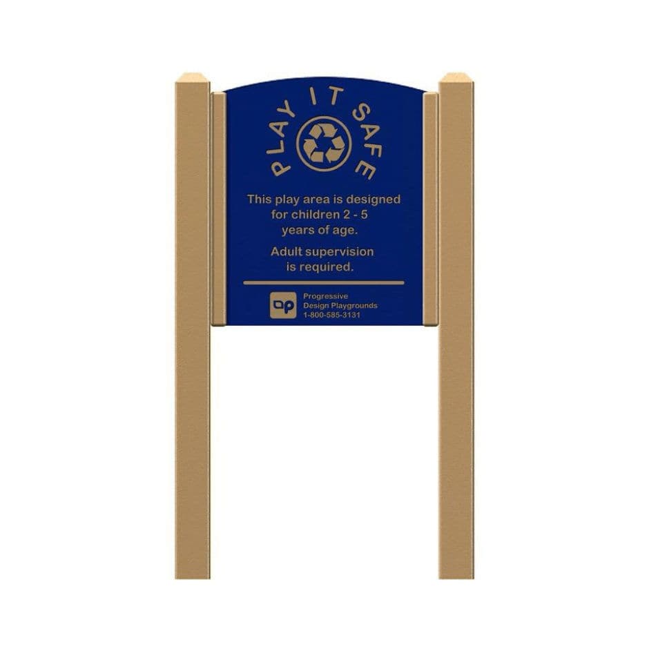 Outdoor safety signage - FULL-SIZE - progressive design playgrounds